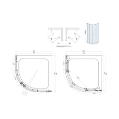 S6 Brushed Brass Double Door Quadrant 900×900 – Bulk Bathrooms