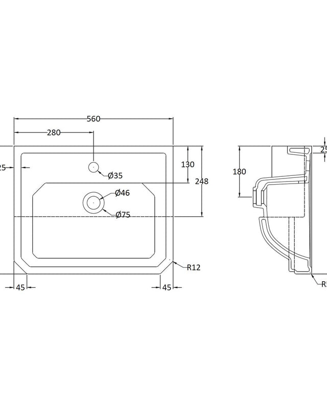 Traditional Semi-Recessed Basin – Bulk Bathrooms